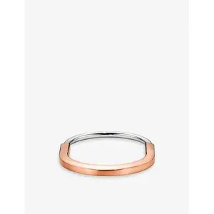 Tiffany & Co. Lock 18ct Rose And White-gold Bangle