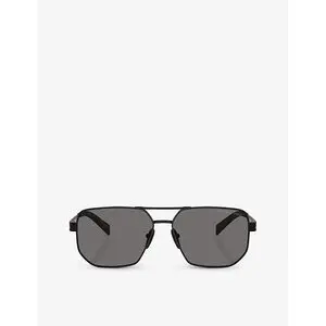 Prada Ps 51zs Pilot-frame Sunglasses - Black