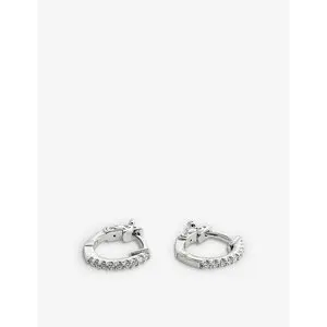 CARAT* LONDON Sterling And Cubic Zirconia Hoop Earrings - Silver