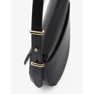 Prada Arqué Leather Shoulder Bag - Black