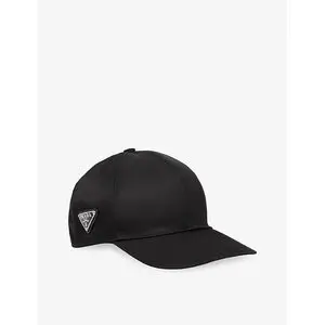 Prada Logo-plaque Nylon Baseball Cap - Black