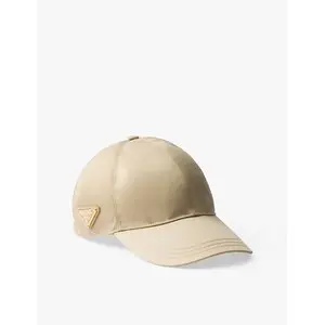 Prada Logo-Plaque Nylon Baseball Cap Neutral