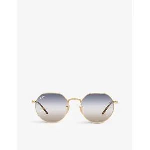 Ray-ban Hexagonal-frame Sunglasses - Gold