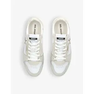 Axel Arigato Dice Lo Bird-motif Leather And Suede Low-top Trainers - White/comb