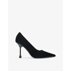 JIMMY CHOO Ixia 95 Velvet Heeled Courts