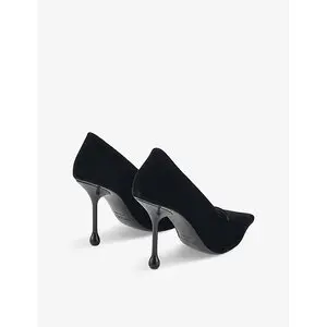 JIMMY CHOO Ixia 95 Velvet Heeled Courts
