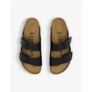 BIRKENSTOCK Arizona Two-strap Faux-leather Sandals - Black Birko Flor