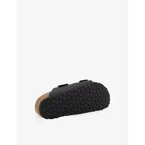 BIRKENSTOCK Arizona Two-strap Faux-leather Sandals - Black Birko Flor