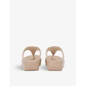 Fitflop Lulu Glitter Rhinestone-embellished Sandals - Beige