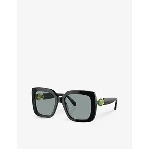 SWAROVSKI Sk6001 Square-frame Sunglasses - Black