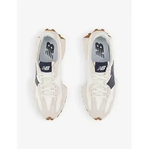 NEW BALANCE X Casablanca 327 Perforated Leather And Suede Trainers - Moonbeam