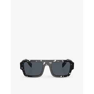 Prada Rectangle-frame Abstract Sunglasses