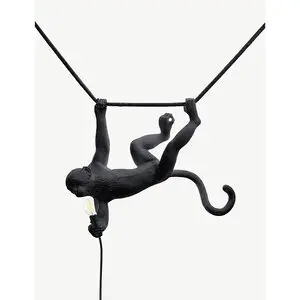SELETTI Monkey Swing Resin Ceiling Lamp 44cm - None
