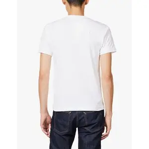 Play Comme Des Garcon Big And Small Heart Brand-appliqué Cotton-jersey T-shirt - Blue
