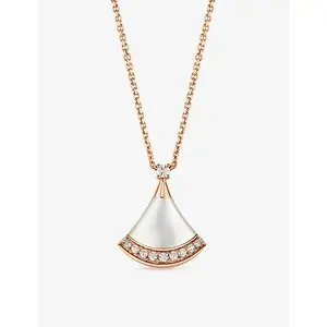 BVLGARI Divas' Dream Diamond And Mother-of-pearl Pendant Necklace - Rose Gold