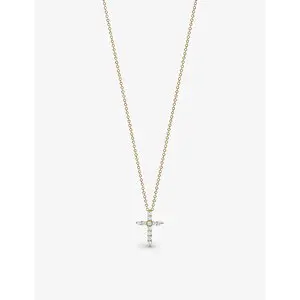 Tiffany & Co. Cross Mini Diamond Necklace - 18ct White Gold