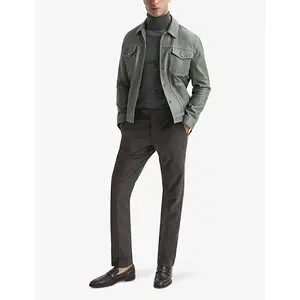 REISS Caine Slim-fit Wool Jumper - Mid Grey Melang