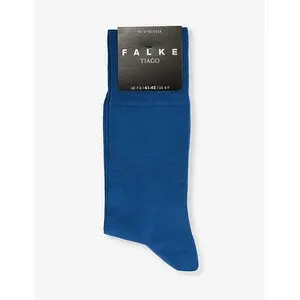 Falke Tiago Crew-Length Cotton-Blend Socks Sapphire