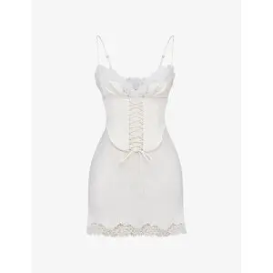 House Of Cb Soraya Lace-trimmed Mini Dress - Ivory