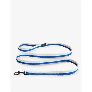 HAY Plaited Woven Dog Leash - Blue And Off White