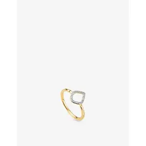 Monica Vinader Riva Mini Kite Diamond Ring - Yellow Gold