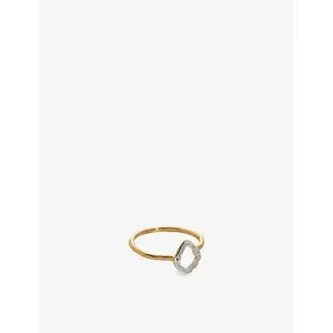 Monica Vinader Riva Mini Kite Diamond Ring - Yellow Gold