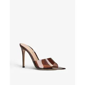 GIANVITO ROSSI Elle 105 Leather And Pvc Heeled Mules