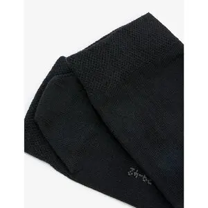 Falke Sensitive London Ankle-rise Stretch-cotton Socks - Black