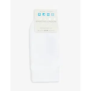 Falke Sensitive London Ankle-rise Stretch-cotton Socks - White