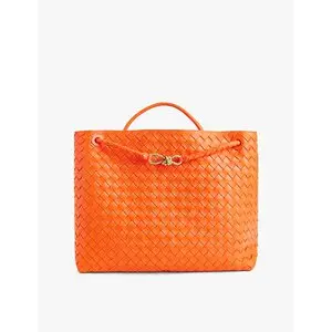 Bottega Veneta Andiamo Large Leather Tote - Orange-mb-orange