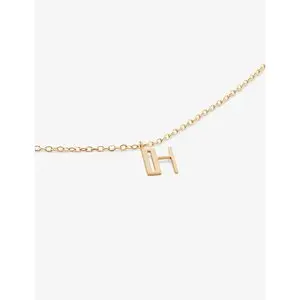 Monica Vinader Small Letter H 14ct Yellow-gold Pendant Necklace - Yellow Gold