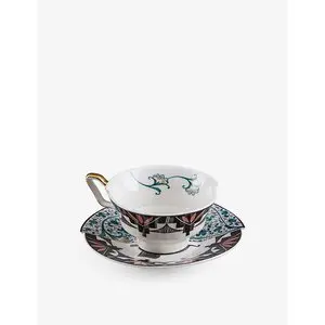 SELETTI Hybrid Aspero Porcelain Teacup And Saucer - One-color