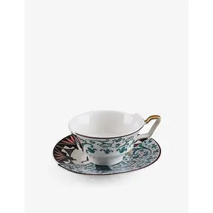 SELETTI Hybrid Aspero Porcelain Teacup And Saucer - One-color
