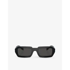 Prada Irregular-frame Acetate Sunglasses - Black