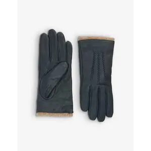 DENTS Dents Lorraine Leather Gloves Navy