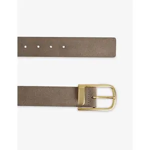 REISS Leather Belt - Grey