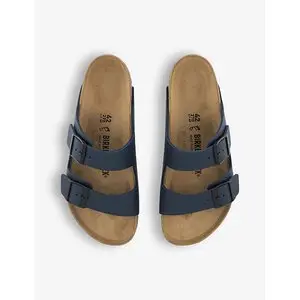 BIRKENSTOCK Arizona Double-strap Leather Sandals - Blue Birko Flor
