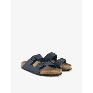 BIRKENSTOCK Arizona Double-strap Leather Sandals - Blue Birko Flor