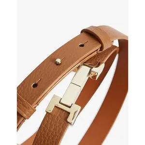 REISS Hayley Leather Belt - Tan
