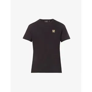 Belstaff Brand-patch Cotton-jersey T-shirt - Black