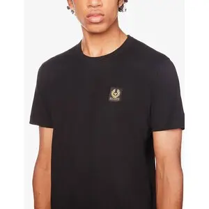 Belstaff Brand-patch Cotton-jersey T-shirt - Black