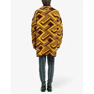 Prada Shetland Wool Geometric-pattern Jumper
