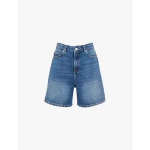 Whistles Regular-fit High-rise Denim Shorts - Blue