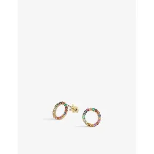 LA MAISON COUTURE 14ct Yellow Vermeil Stud Earrings - Gold