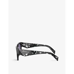 Prada Rectangle-frame Acetate Sunglasses - Black