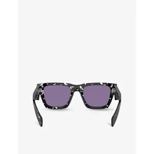 Prada Rectangle-frame Acetate Sunglasses - Black