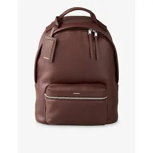 Sandro Padded Shoulder-Strap Coated-Canvas Backpack Bruns
