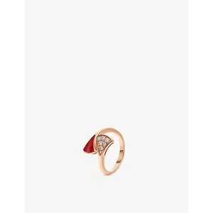 BVLGARI Diva's Dream 18ct Rose-gold, Carnelian And Diamond Ring - Rose Gold