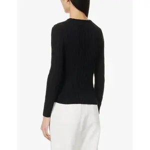 Polo Ralph Lauren Julianna Brand-embroidered Cotton-knit Jumper - Polo Black