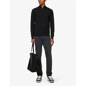 ARNE Cotton-knit Funnel Neck Jumper